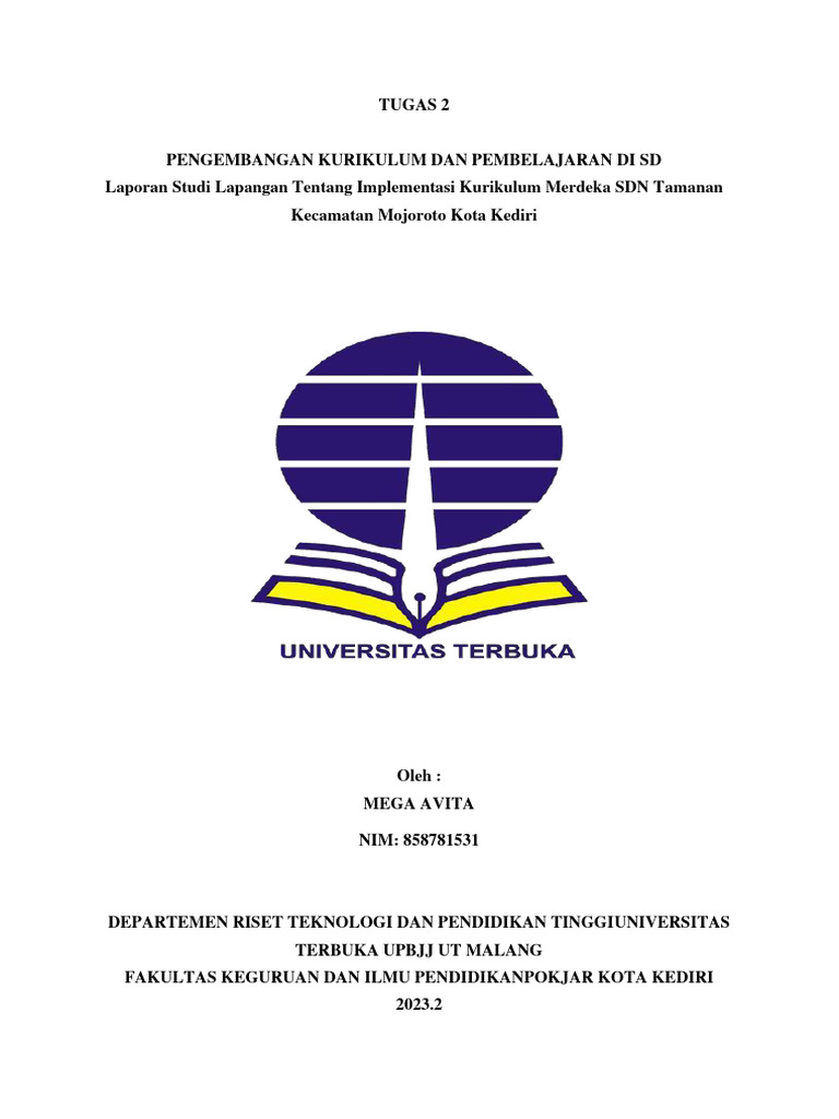 Tugas 2 Pengembangan Kurikulum Dan Pembelajaran Di SD | PDF
