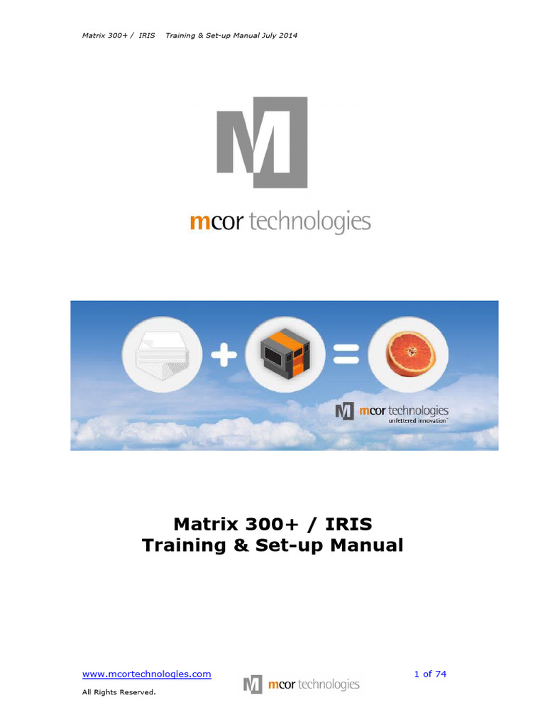 Mcor Iris Matrix300A OperationalManual | PDF | Computer Network | Ip ...