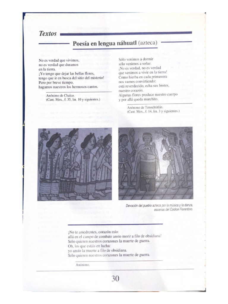 Poesi-a en lengua na-huatl (azteca) | PDF Poesi-a en lengua na-huatl (azteca) | PDF