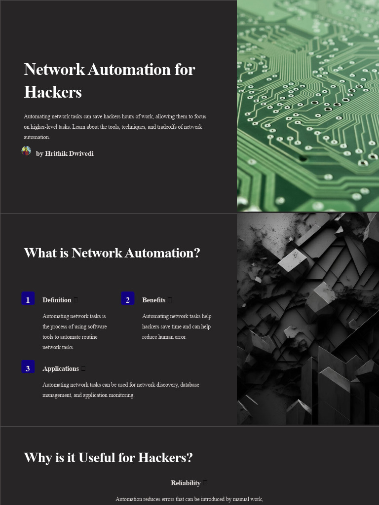 Network Automation for Hackers | PDF | Automation | Computer Network
