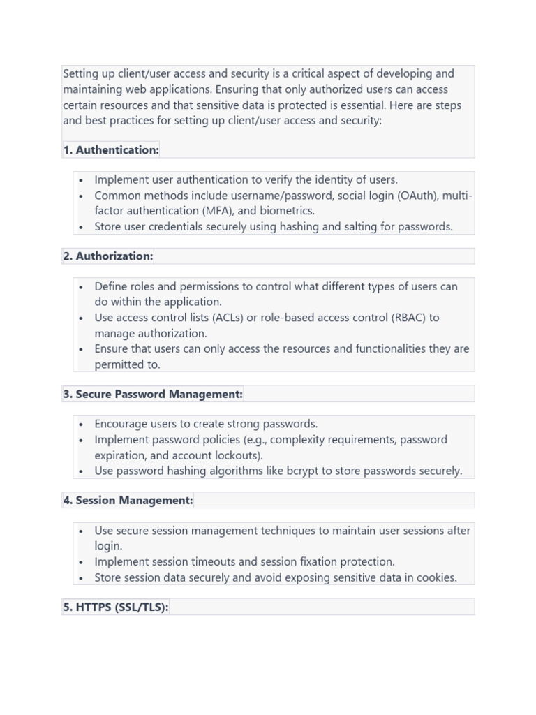 Setting Up Client User | PDF | Password | Security