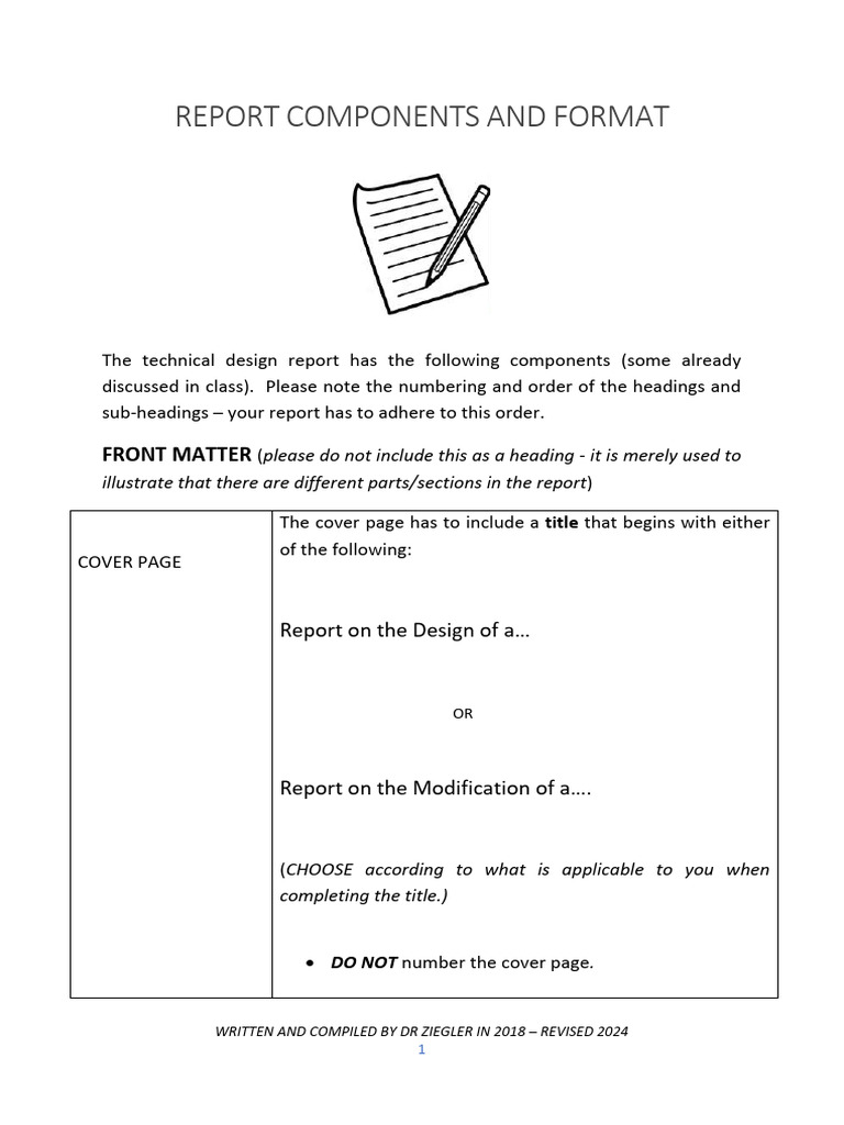 2024 Notes Report Components and Format and Poster Design | PDF | Desk ...