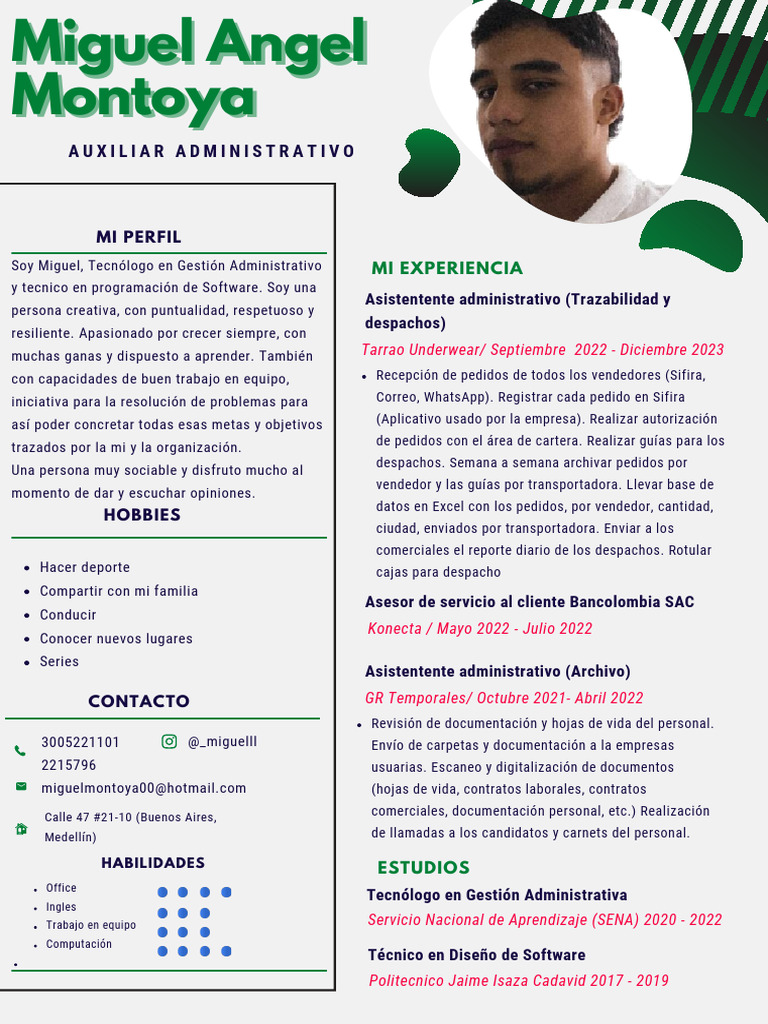 Hoja de Vida Miguel Angel Montoya 224 | PDF | Software | Tecnologías de ...