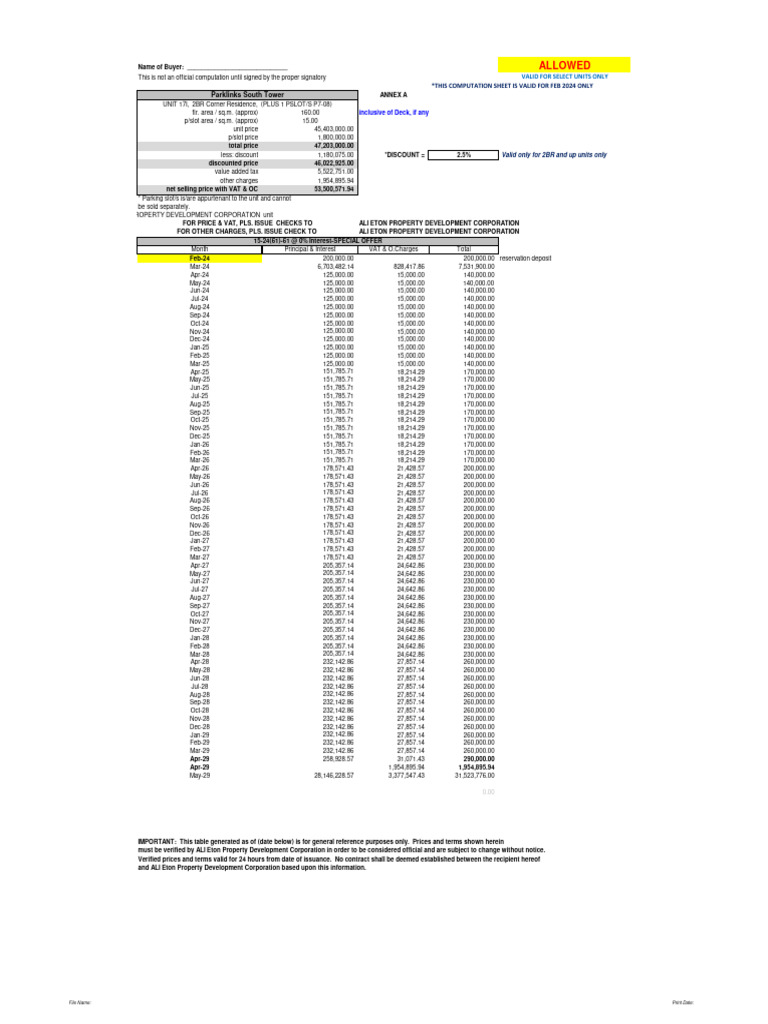 Sample 2BR With Discount | PDF | Value Added Tax | Taxes