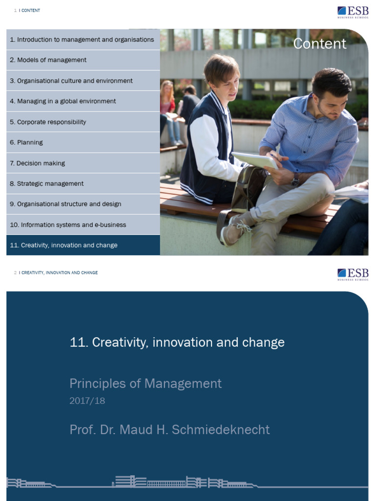 POM - 11. Creativity, Innovation and Change | PDF | Creativity | Innovation