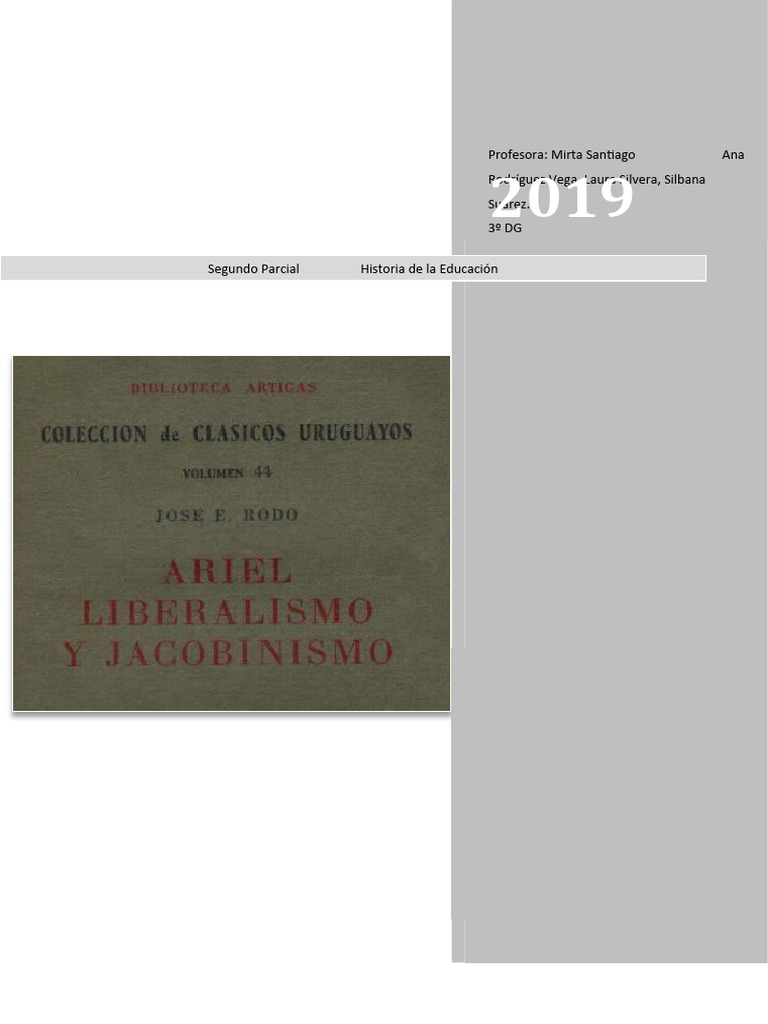 Análisis de "Ariel" de José Enrique Rodó | PDF | Clásicos