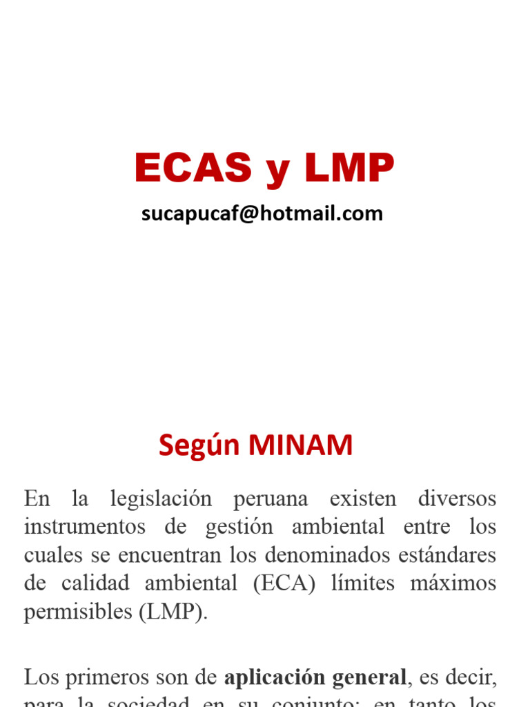 Ecas y LMP | PDF | Entorno natural | Agua