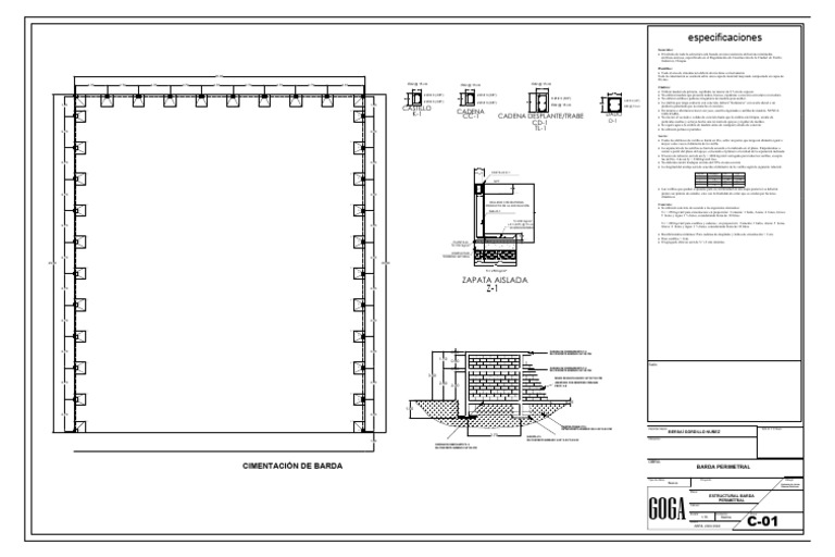 Especificaciones para Barda Perimetral | PDF | Hormigón | Materiales