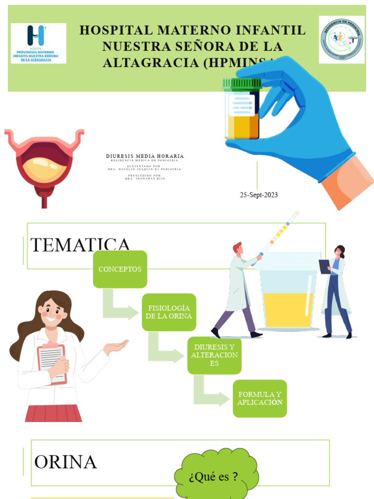 Diuresis Media Horaria en Pediatría | PDF | Orina | Especialidades Medicas