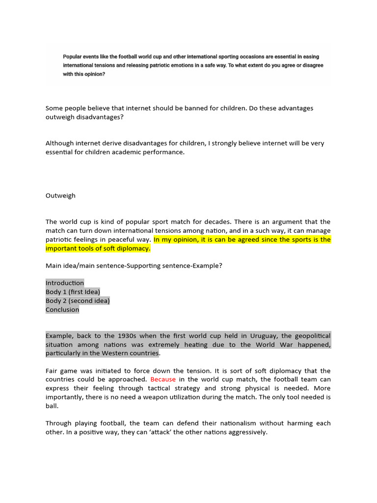 World Cup: Soft Diplomacy Benefits | PDF