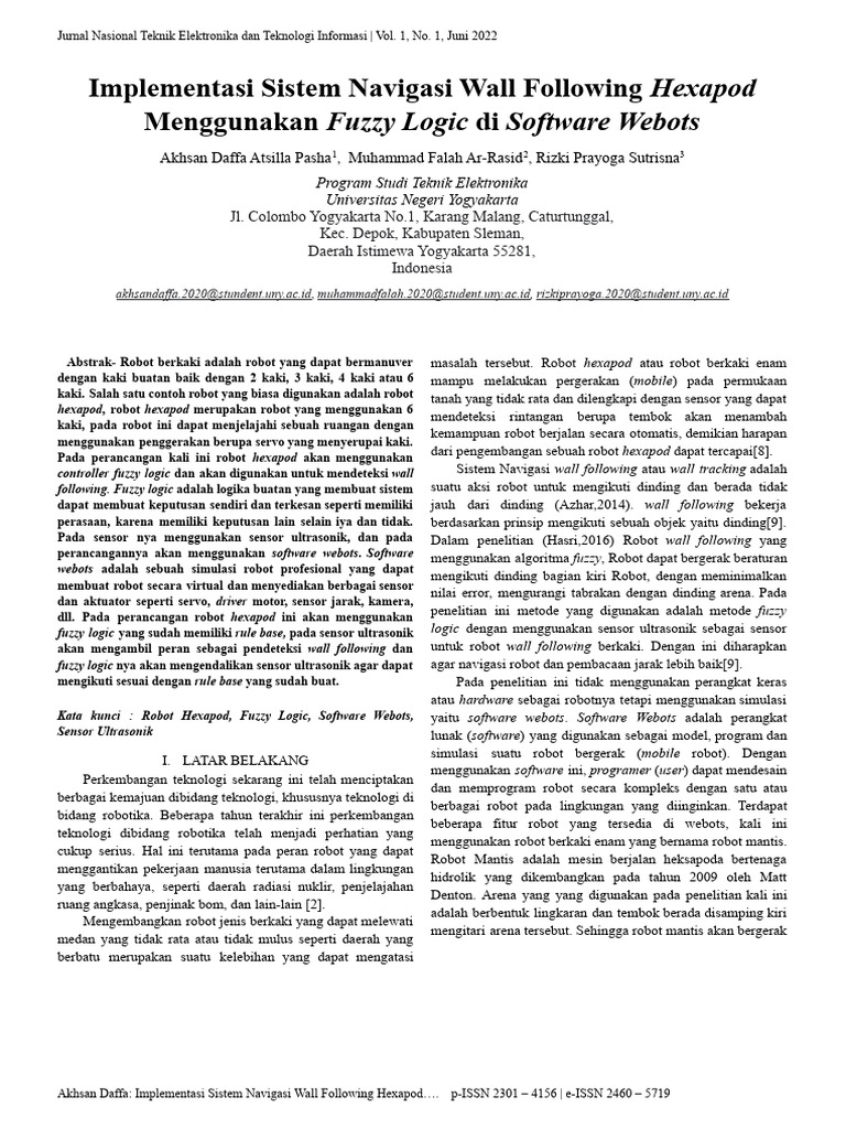Kelompok 5 - Wall Following Hexapod Revisi | PDF