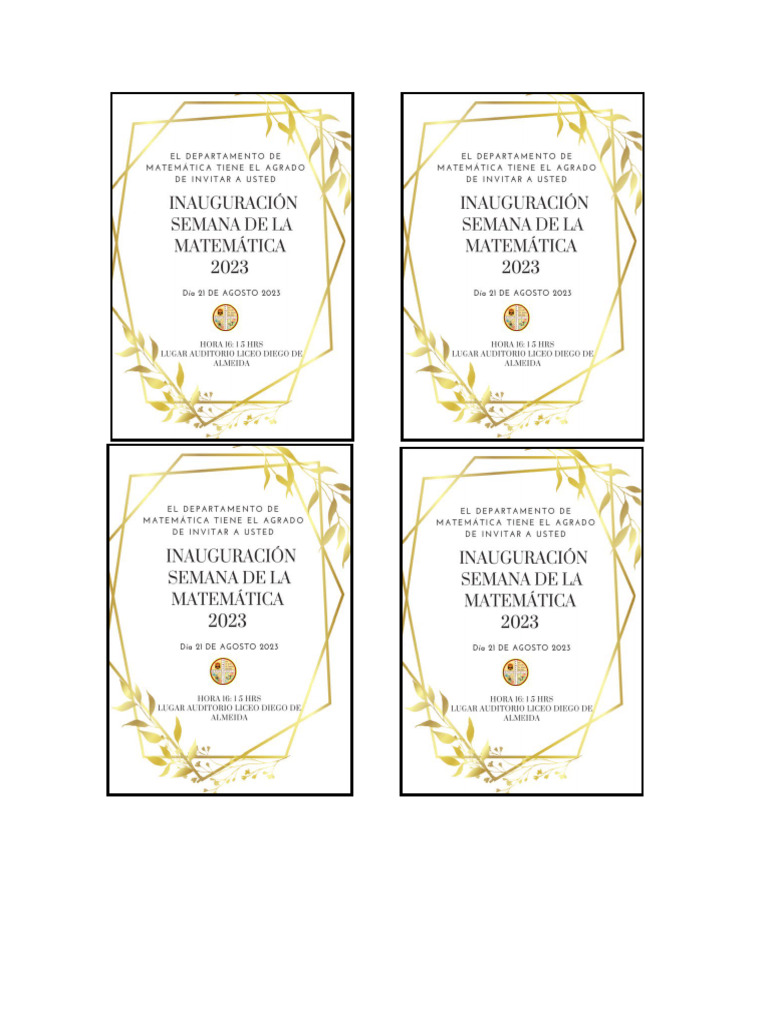 Invitacion Inauguracion | PDF