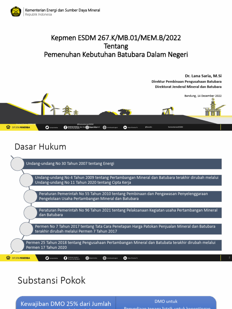 Kebijakan DMO Batubara ESDM 2022 | PDF | Teknologi & Rekayasa