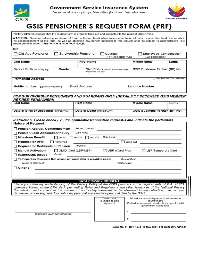 FM-GSIS-OPS-CPR-01 - Pensioner's Request Form - Rev3 - 10may2024 ...