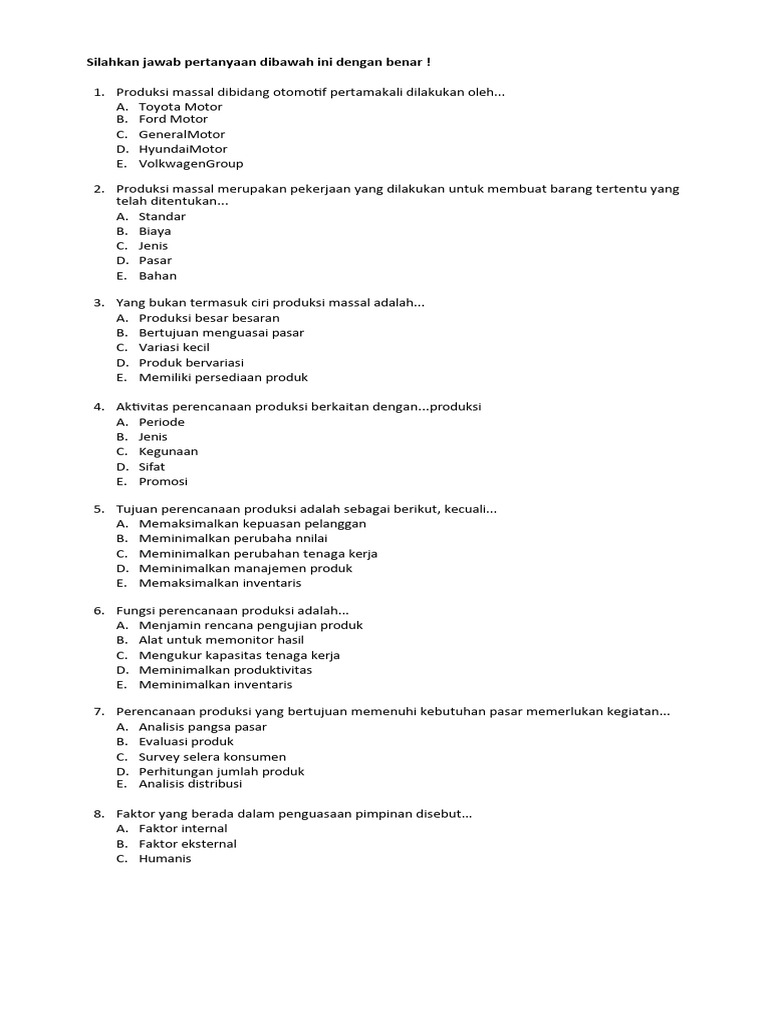Latihan Soal PKK | PDF | Seni
