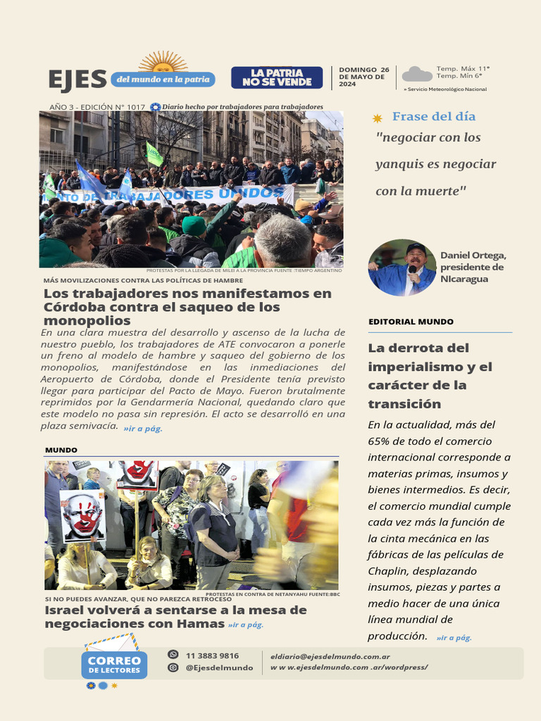 Ejes Del Mundo en La Patria Edicion 1017a | PDF | Dólar de los Estados ...