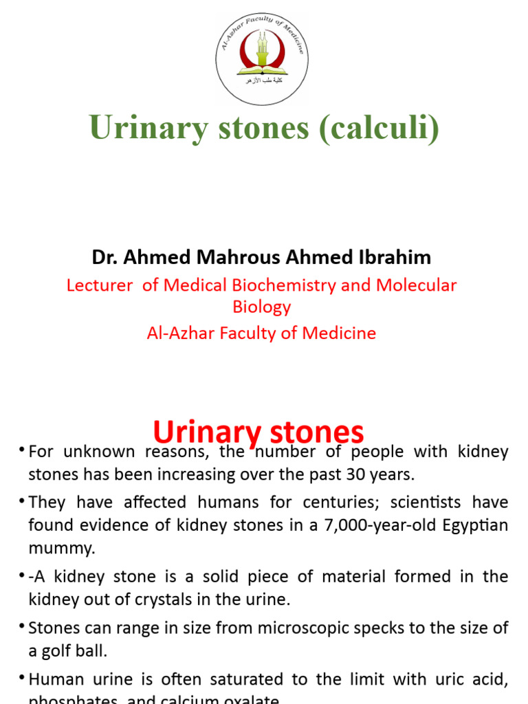 Urinary Stones (Calculi) | PDF
