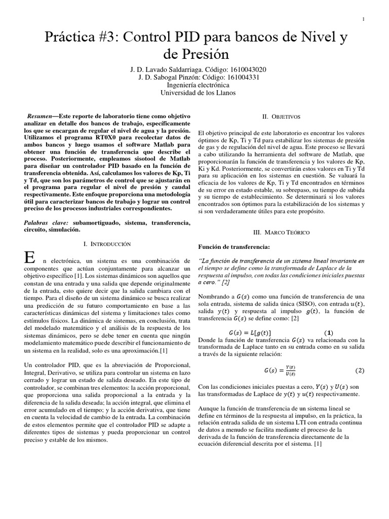 Control Analogo Control de bancos | PDF | Matemáticas Aplicadas