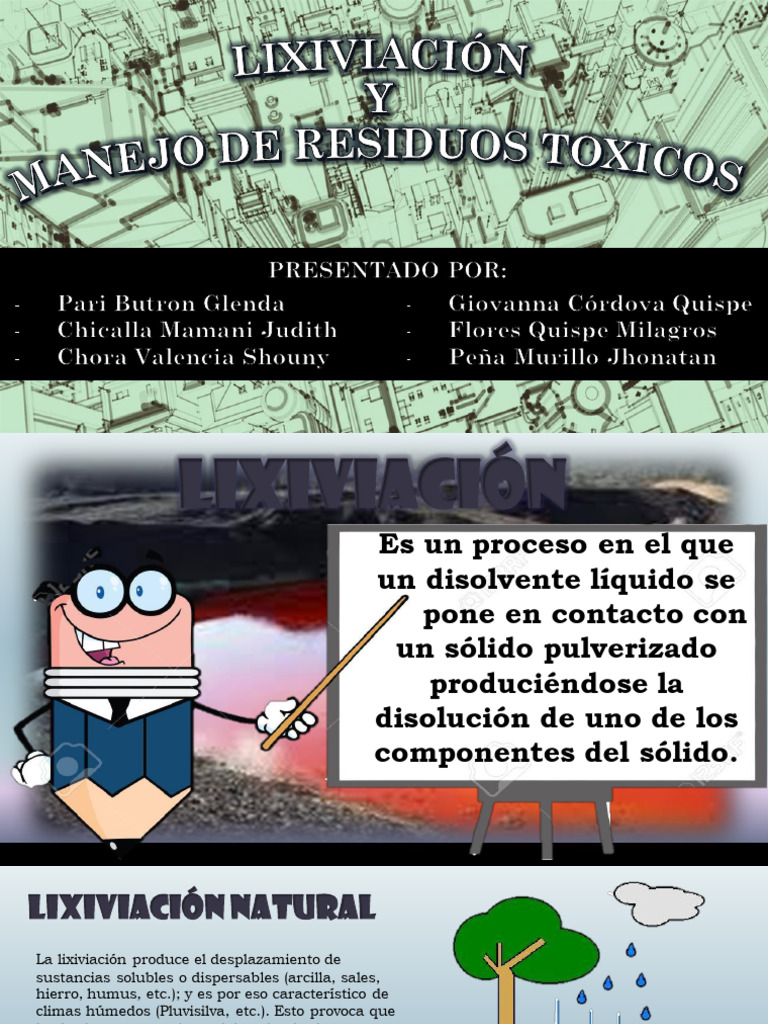 Lixiviación y Residuos Tóxicos | PDF | Incineración | Residuos