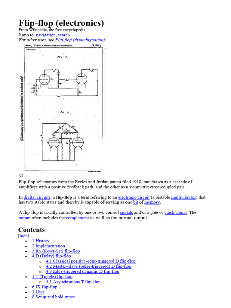 Flip Flop | PDF | Electronic Circuits | Electrical Circuits
