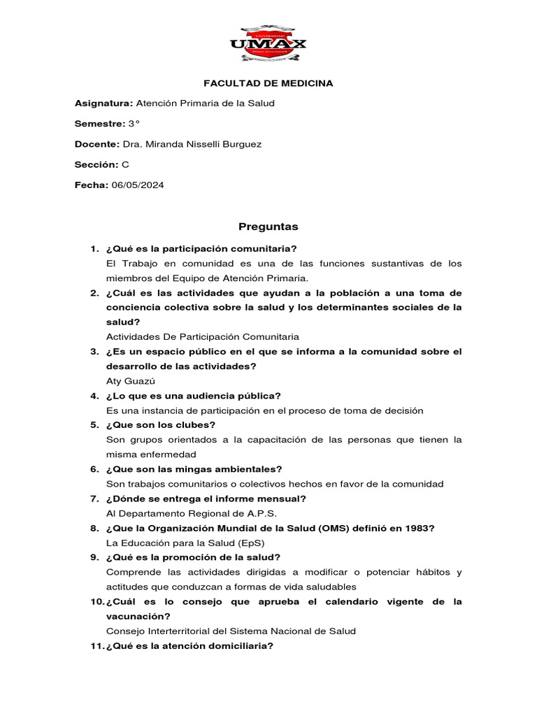 Examen Oral Aps.. | PDF | Hospital | El embarazo