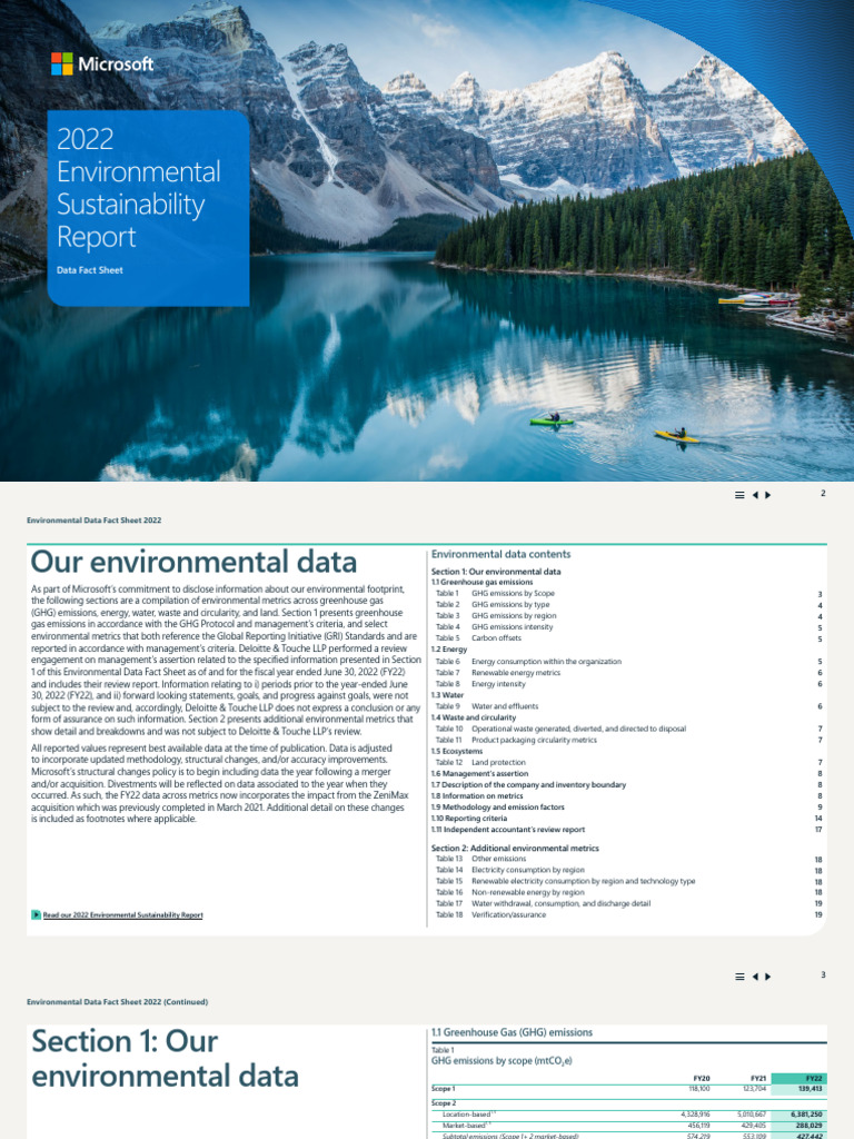 Data Fact Sheet - 2022 Microsoft Sustainability Report | Download Free ...