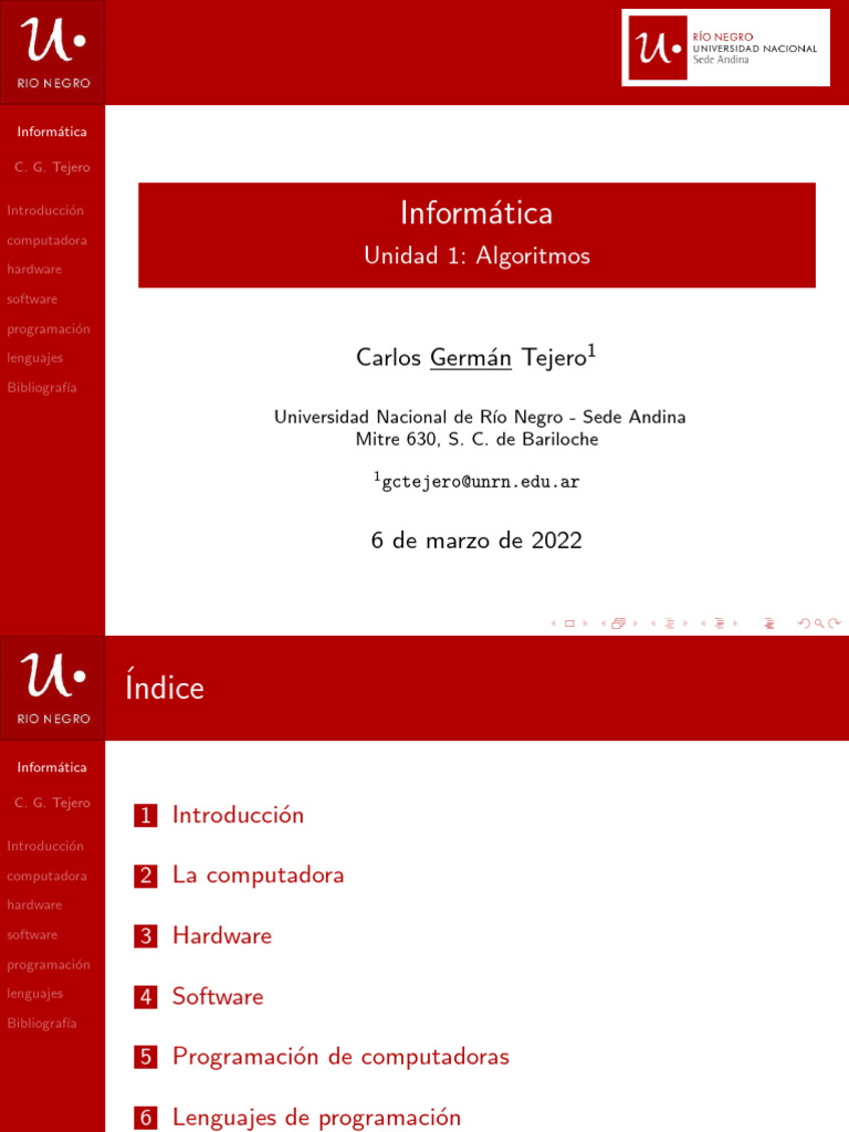 Unidad 1 - Algoritmos | PDF | Programación | Programa de computadora