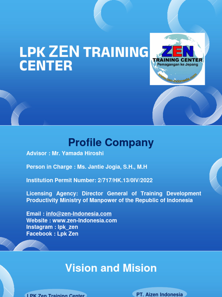Profile LPK Zen Training Center | PDF