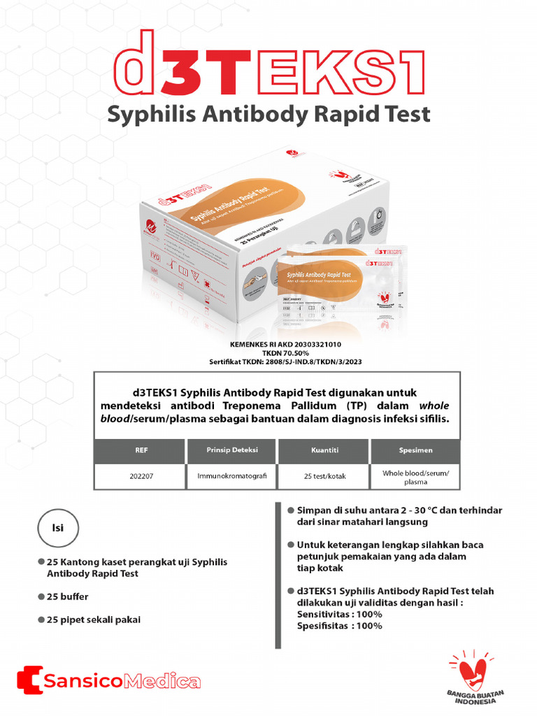 d3TEKSI Syphilis Rapid Test Brochure | PDF