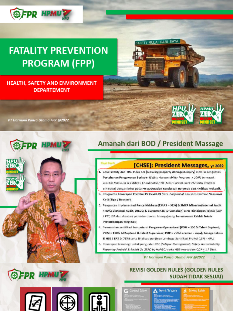 Fatality Prevention Rules (FPR) | PDF