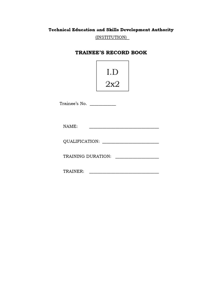 Trainee Record Book for Electrical Skills | PDF | Electrical Wiring ...
