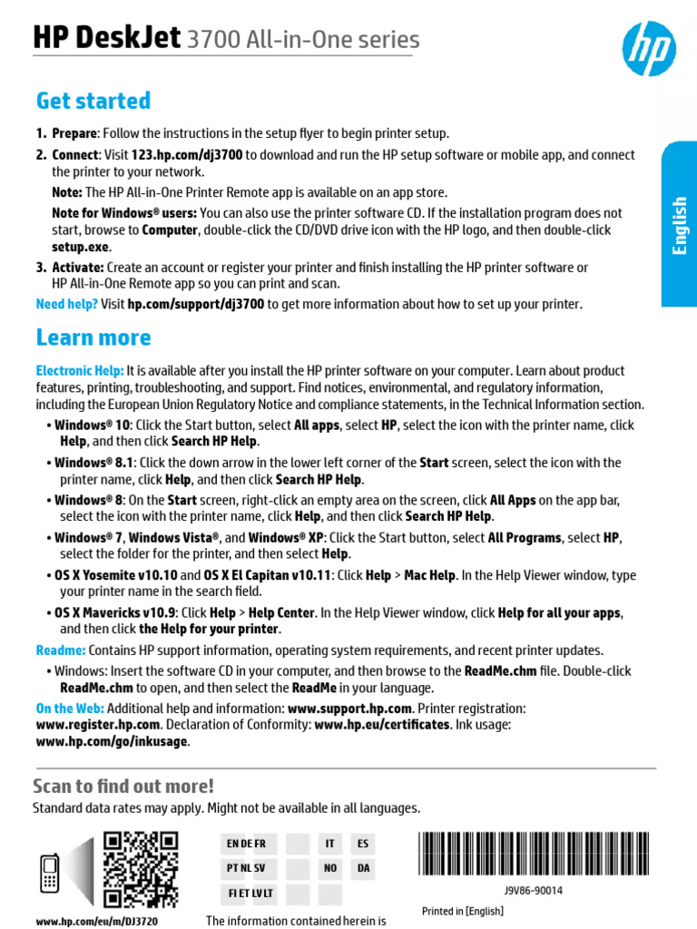 Manual de Usuario HP DeskJet 3775 (Español - 85 Páginas) | PDF | Icon (Computing) | Microsoft ...