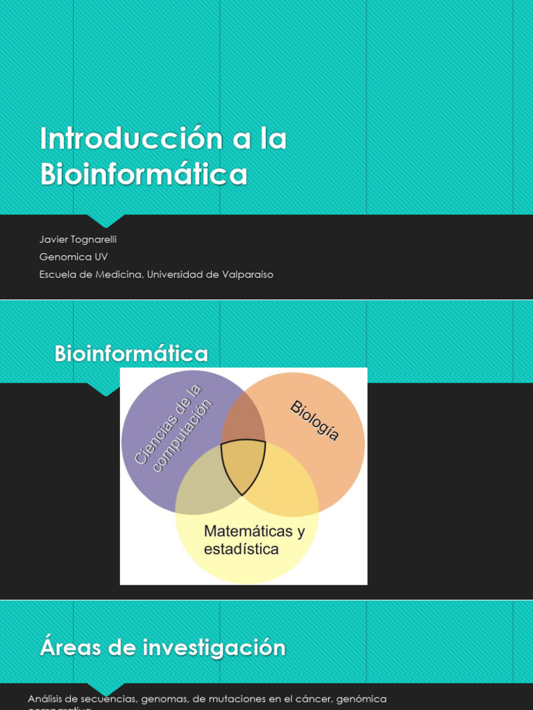 02v1.0 - Introducción A La Bioinformática | PDF | Bioinformática | Biología Matemática Y Teórica