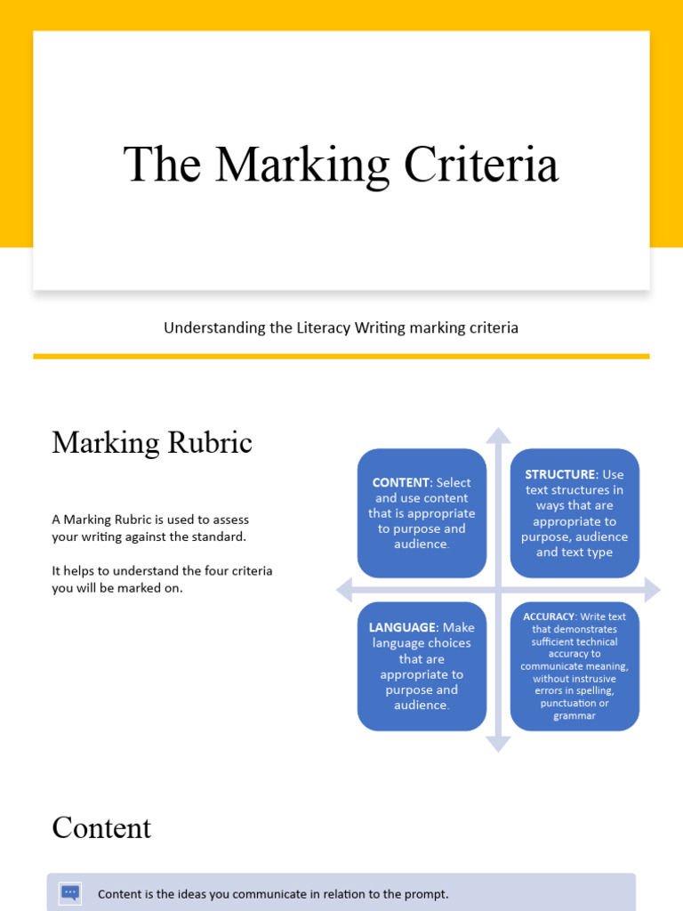 The Marking Rubric | PDF | Rubric (Academic) | Punctuation The Marking Rubric | PDF | Rubric (Academic) | Punctuation