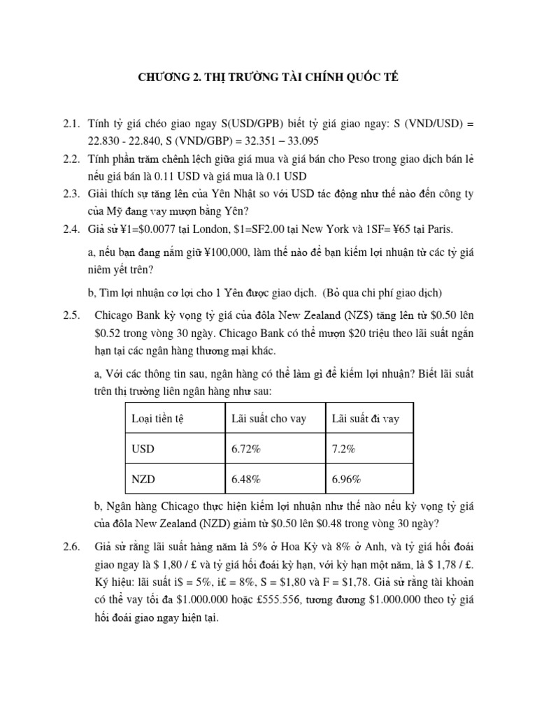 Bai Tap Chuong 2 | PDF