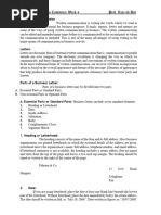 Body of a Business Letter Explained | PDF