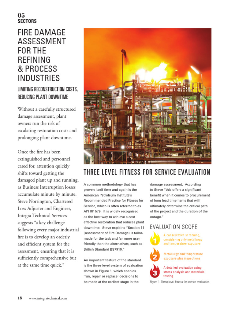 Fire Damage Assessment For The Refining and Process Industries ...