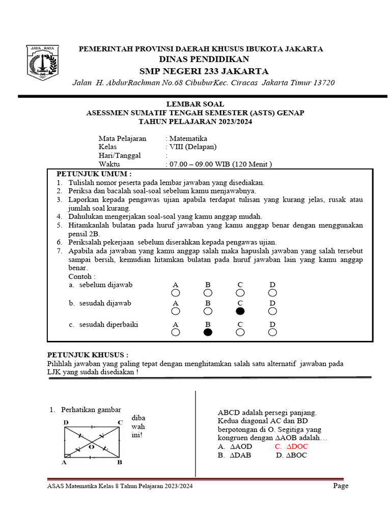 Asas MTK 8 Genap | PDF