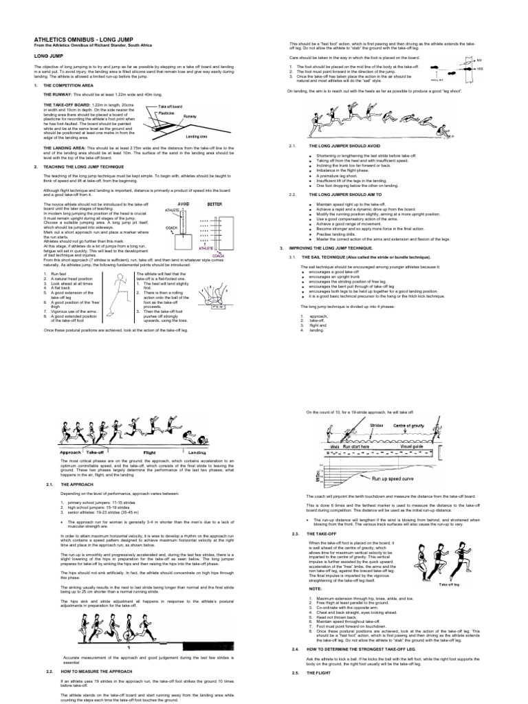 Coaching Long Jump | PDF | Takeoff | Foot