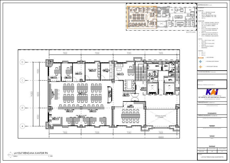 Layout Rencana Kantor PN JRC LT 1 | PDF
