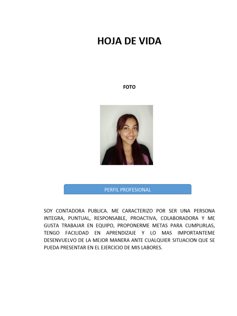 HOJA DE VIDA XIMENA | PDF