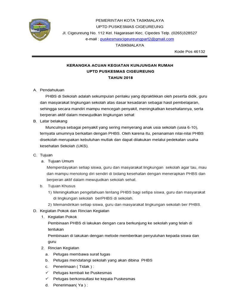 Pembinaan PHBS di Sekolah | PDF