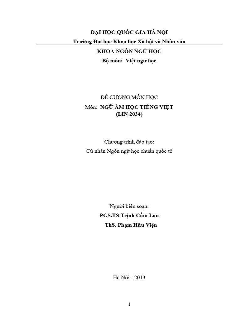 Ngu Am Tieng Viet | PDF