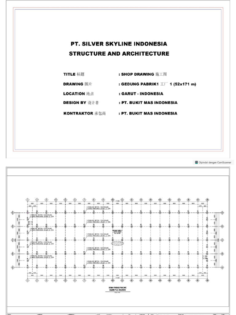 Shop Drawing Gedung 1 (200523) | PDF