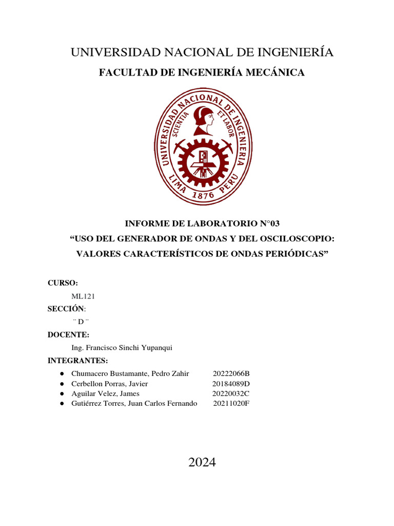 Informe de Laboratorio N°3 | PDF | Diodo | Rectificador
