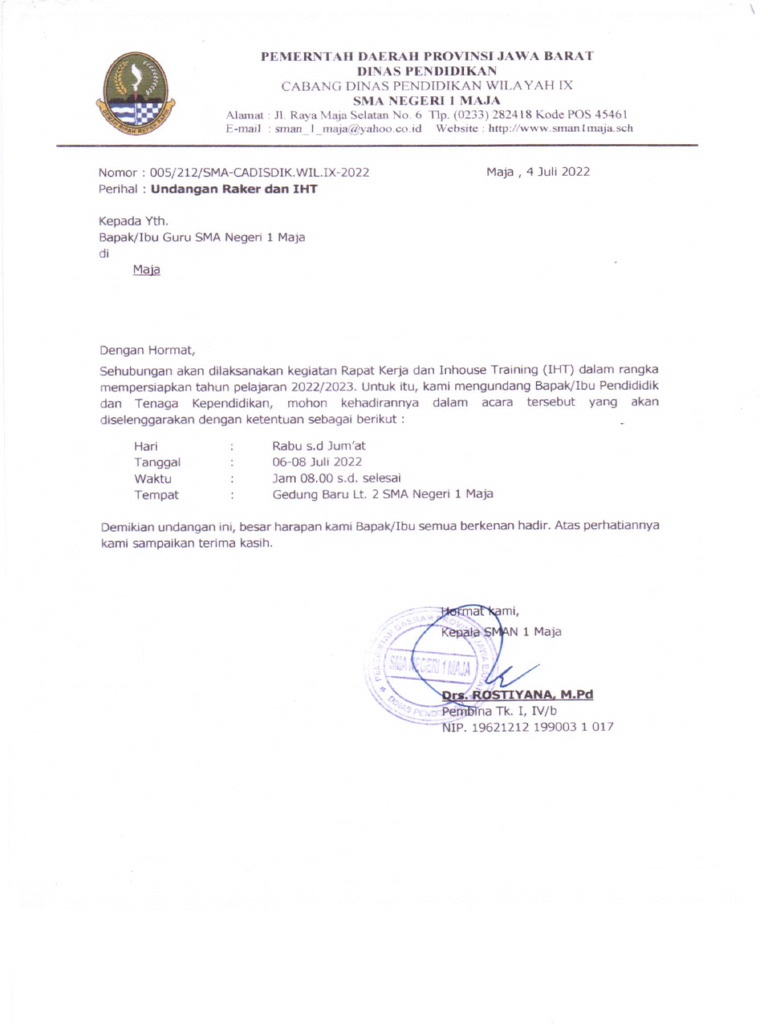 Surat Rapat 2022 | PDF
