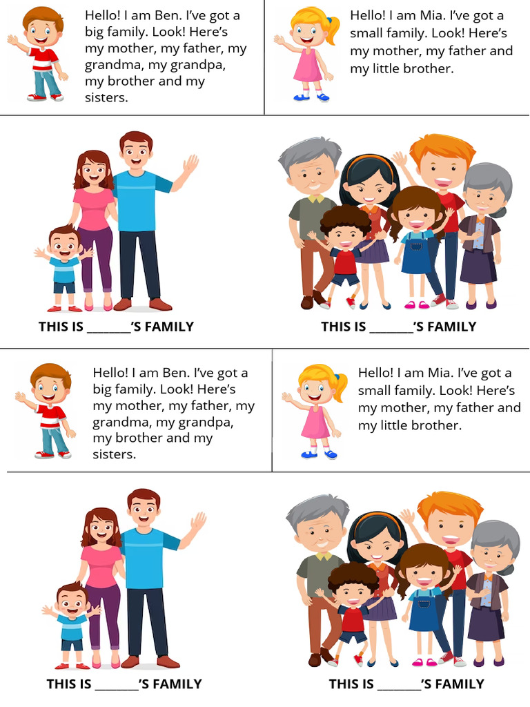 FAMILY MEMBERS WORKSHEET | PDF