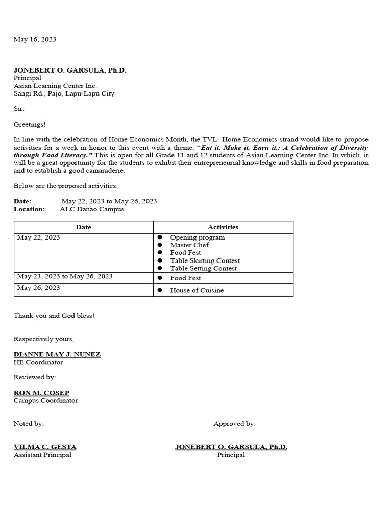 TVL Proposed | PDF | Foods | Cooking