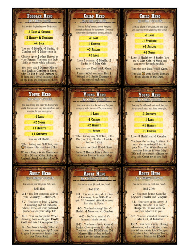 Age Cards | PDF