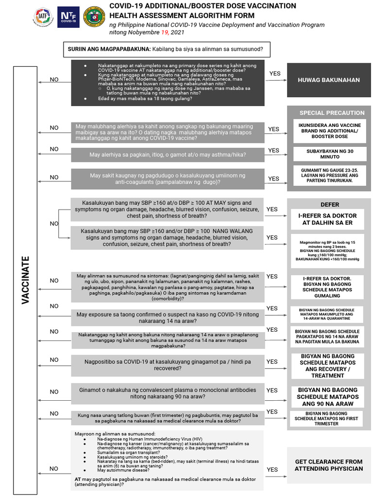 Boosters Health Assessment Form FIL | PDF